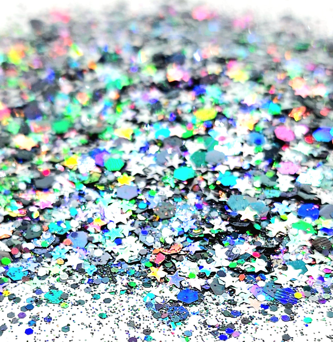 Silver Serpent - Silver Holographic Chunky Glitter Mix – Glitter Goblins