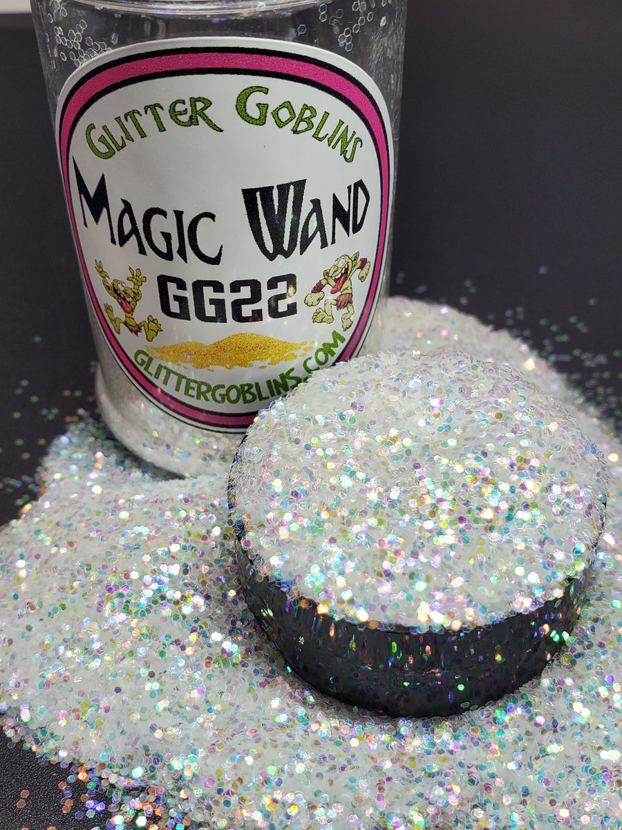 Magic Wand - White Translucent / Iridescent Glitter Mix – Glitter Goblins
